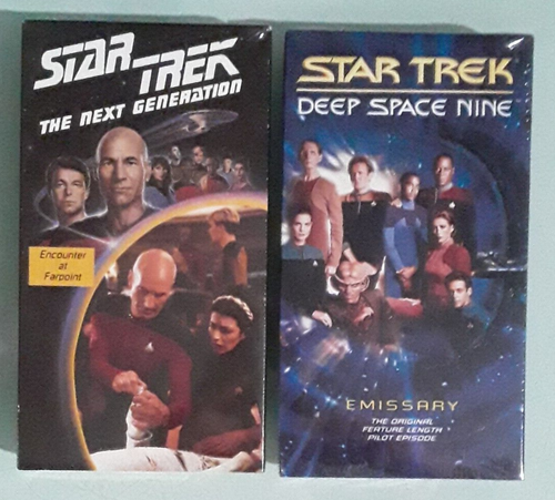 star trek stng ENCOUNTER AT FARPOINT / EMISSARY DS9 pilot VHS VIDEOTAPE ...