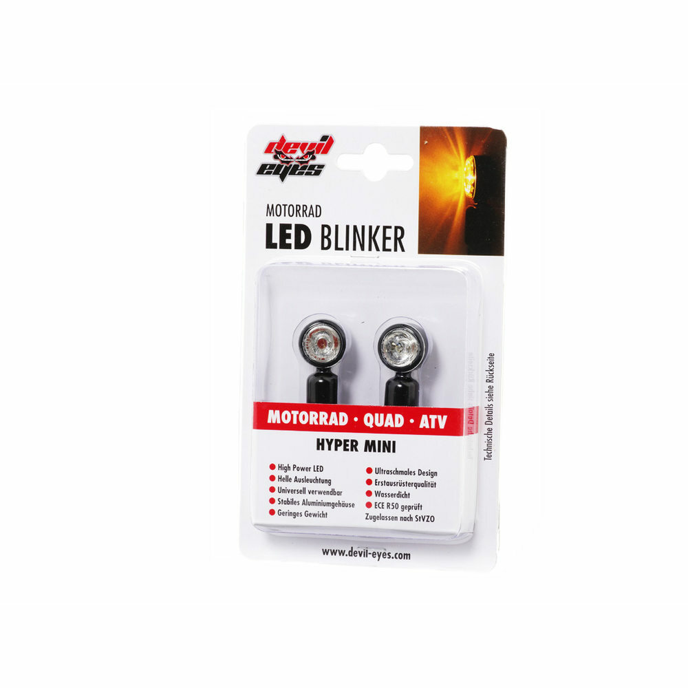 LED Mini Blinker Set kurz Micro E-geprüft devil eyes Motorrad ...