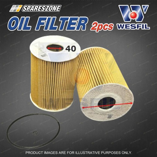 2 x Wesfil Oil Filters for Mercedes Benz GL450 X164 Turbo Diesel CRD ...
