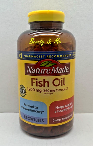 Nature Made Fish Oil 1200 mg, 300 Softgels ** 360 mg OMEGA-3 EPA, DHA ...