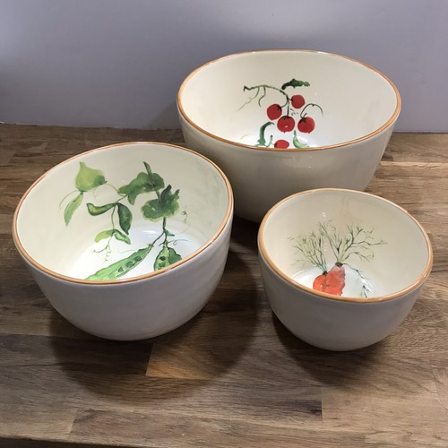 Handmade Il Nodo Ceramiche Italian Vegetable Serving Nesting Ceramic ...