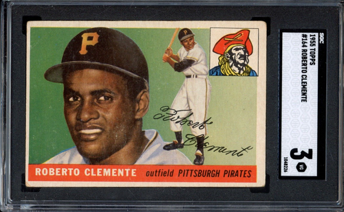 1955 Topps #164 Roberto Clemente Rookie SGC 3 Pittsburgh Pirates Card ...