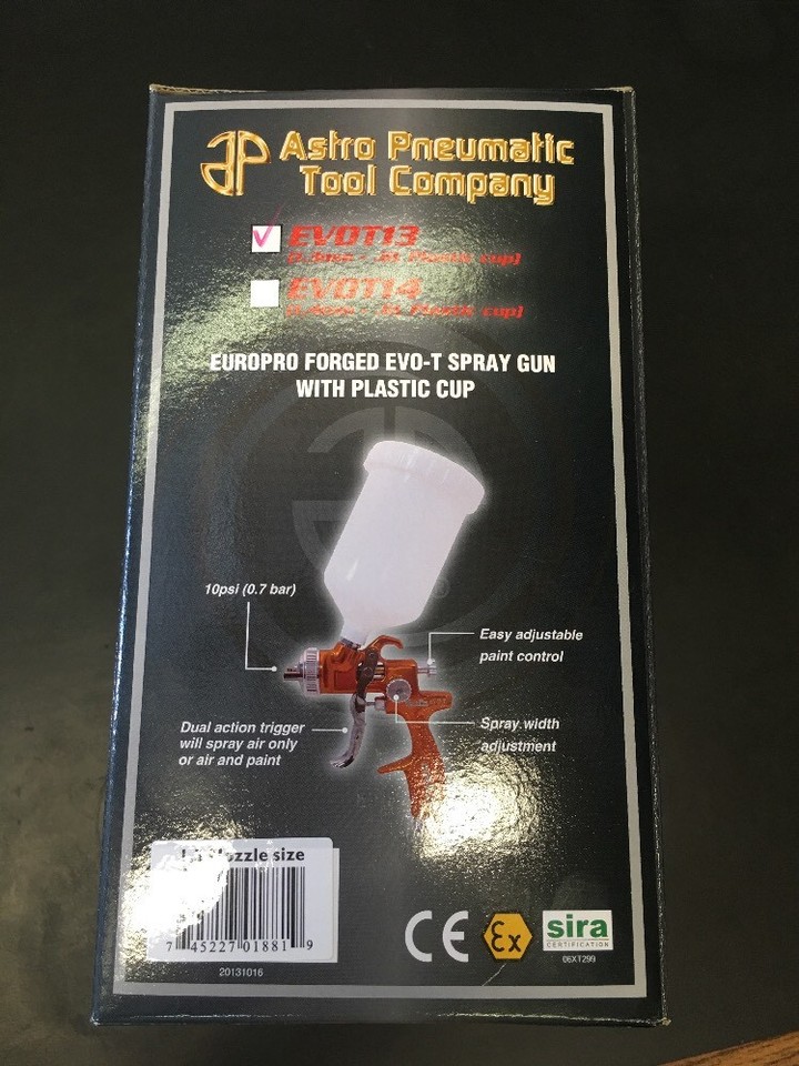 Astro EVOT13 EuroPro forged EVO-T Spray Gun With Plastic Cup | eBay