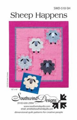 Sheep Happens Quilt Pattern By Southwind Designs SWD-510-SH, 42" X 46 ...