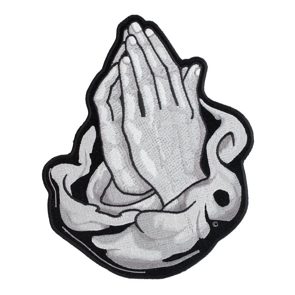 Subdued Praying Hands Patch, Christian Biker Back Patches | eBay