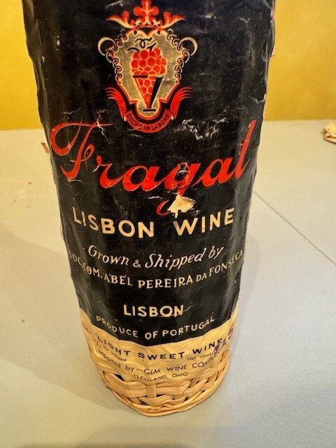 Vintage Fragal Lisbon wicker wine bottle | eBay