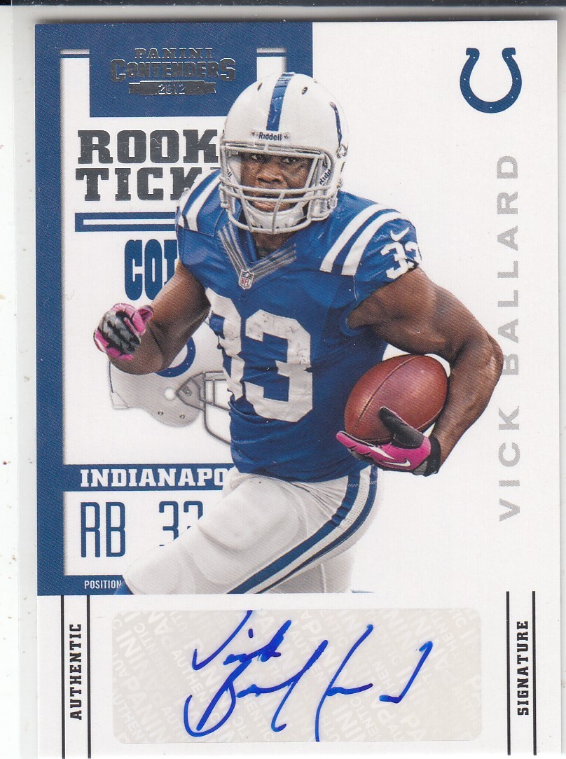VICK BALLARD 2012 Panini Contender Autograph #197A (running pose) RC ...