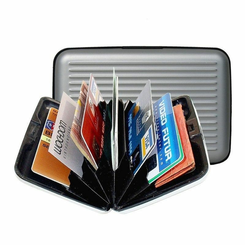 Men Women RFID Blocking Credit Card Holder Pocket Purse Case Security ...