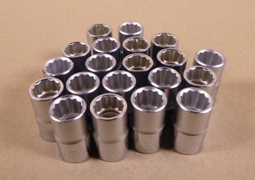 (Lot of 20) New Kal Tools USA 9/16" 12 Point 1/2" Drive Shallow Sockets ...