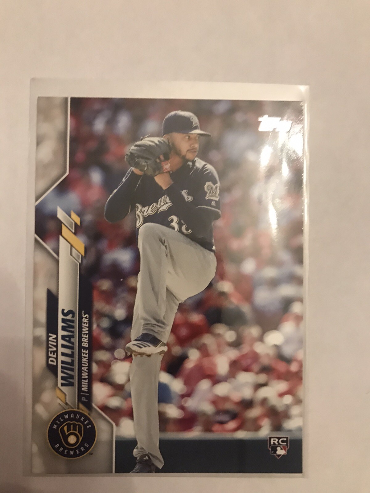 2020 Topps Baseball Update Devin Williams U-113 Brewers ROOKIE RC CARD ...