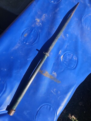 Vintage solid copper lightning rod spike finial rod tip barn threaded ...