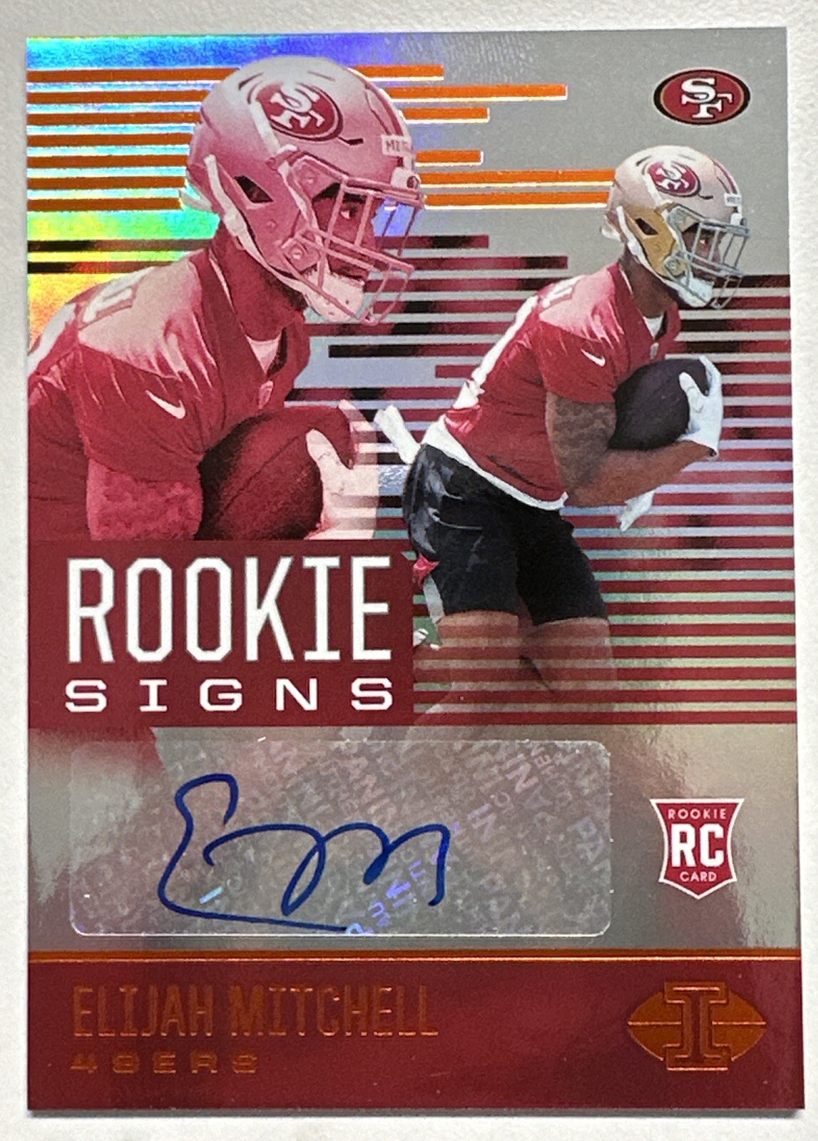 2021 Panini Illusions - Rookie Signs Elijah Mitchell #RS-ELM Orange (AU ...