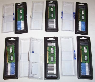 6 x Laptop memory RAM sticks / modules 512MB Kingston KTT533D2/512 DDR2 ...