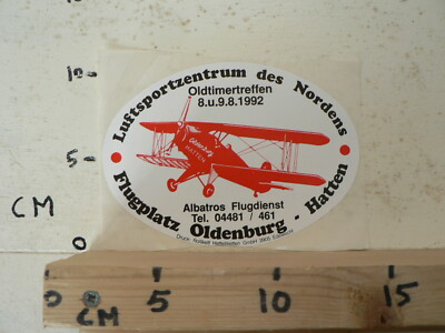 STICKER,DECAL LUFTSPORTZENTRUM DES NORDENS OLDENBURG OLDTIMERTREFFEN ...