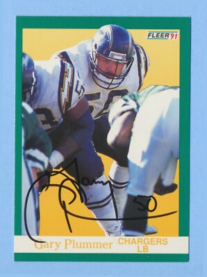 Gary Plummer - Signed/Autographed - 1991 Fleer Card #178 - San Diego ...