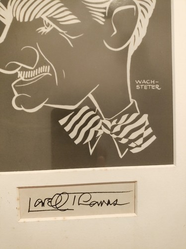 Lowell Thomas Framed Autographed Caricature by Artist George Wachsteter ...