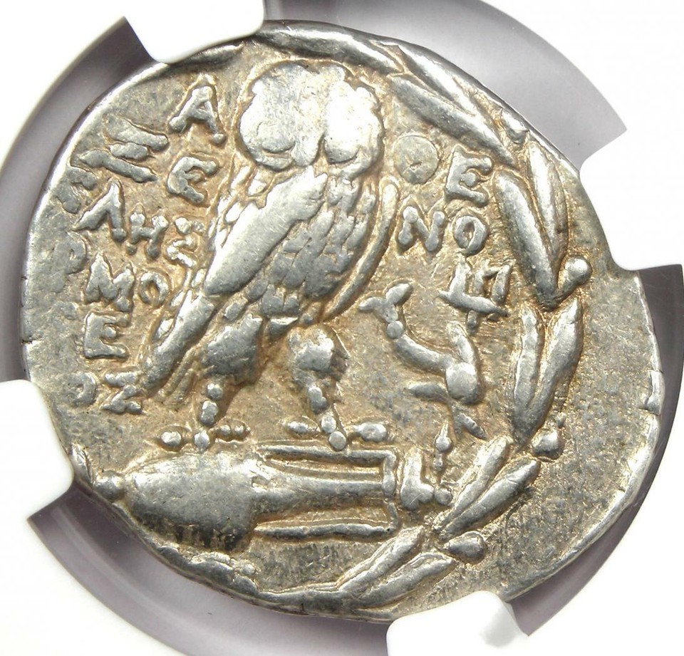 Athens Greece Athena Owl Tetradrachm Coin (92BC, New Style) - NGC ...