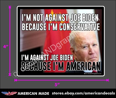 TRUMP STICKER 2024 CONSERVATIVE AMERICAN ANTI BIDEN DECAL WINDOW BUMPER ...