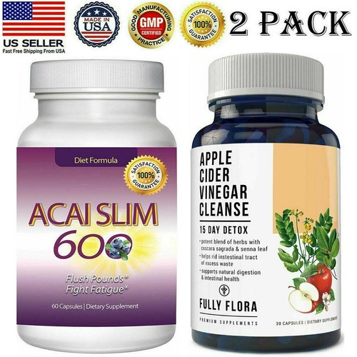 Acai Berry Slim Weight Loss Apple Cider Vinegar Cleanse Detox Dietary ...