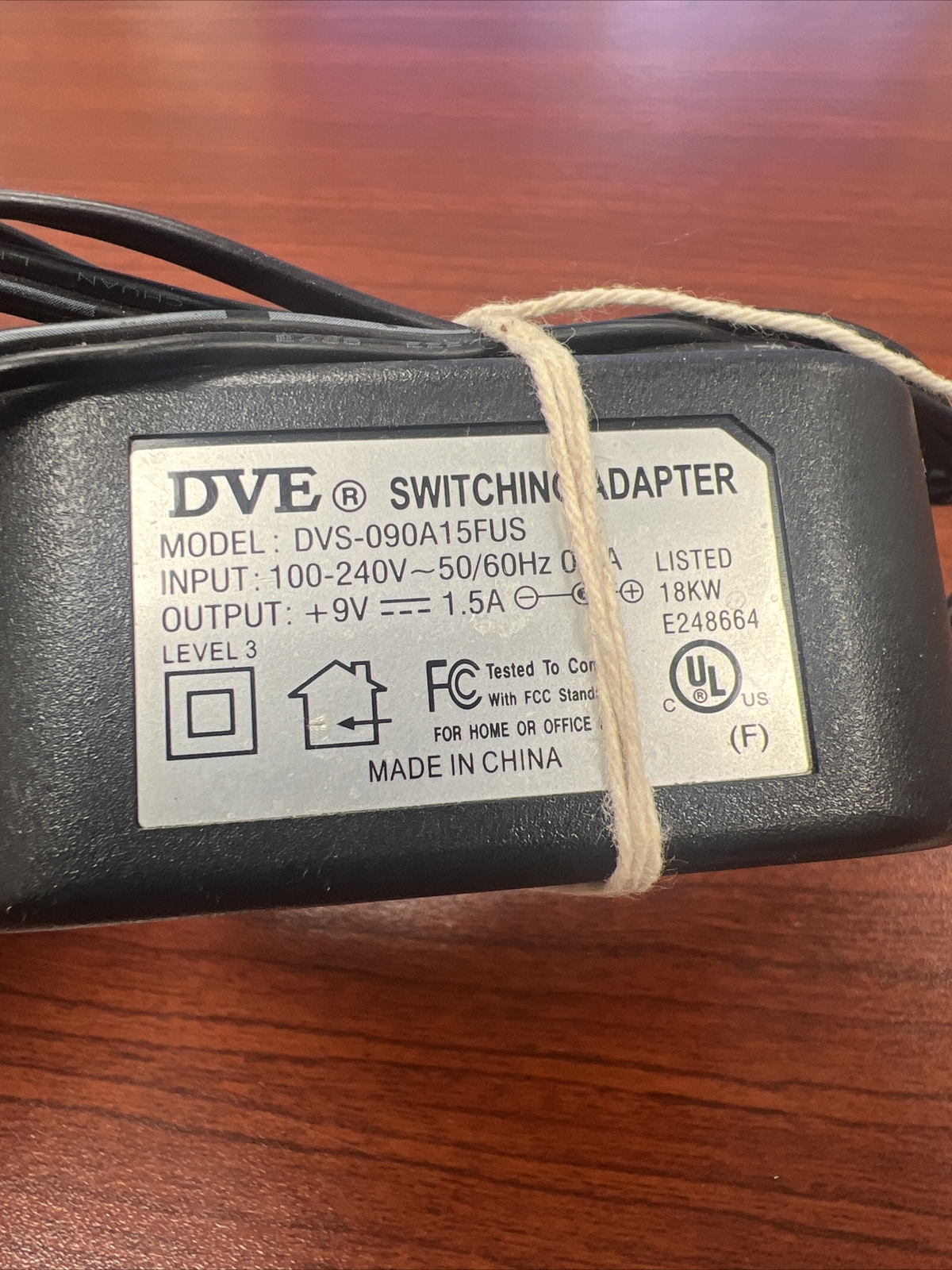 DVS-090A15FUS DVE Power Supply 9V AC/DC Switching Adapter Battery ...