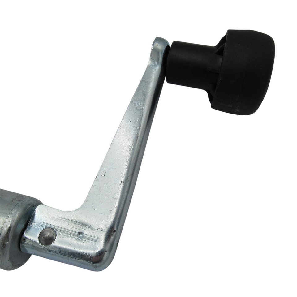 Heavy Duty Jockey Wheel 34MM (Metal Rim Wind Up Handle Trailer Caravan ...