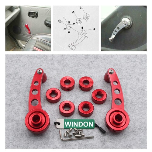 Universal Car Auto Window Winder Kit Crank Door Glass Handle Aluminium ...