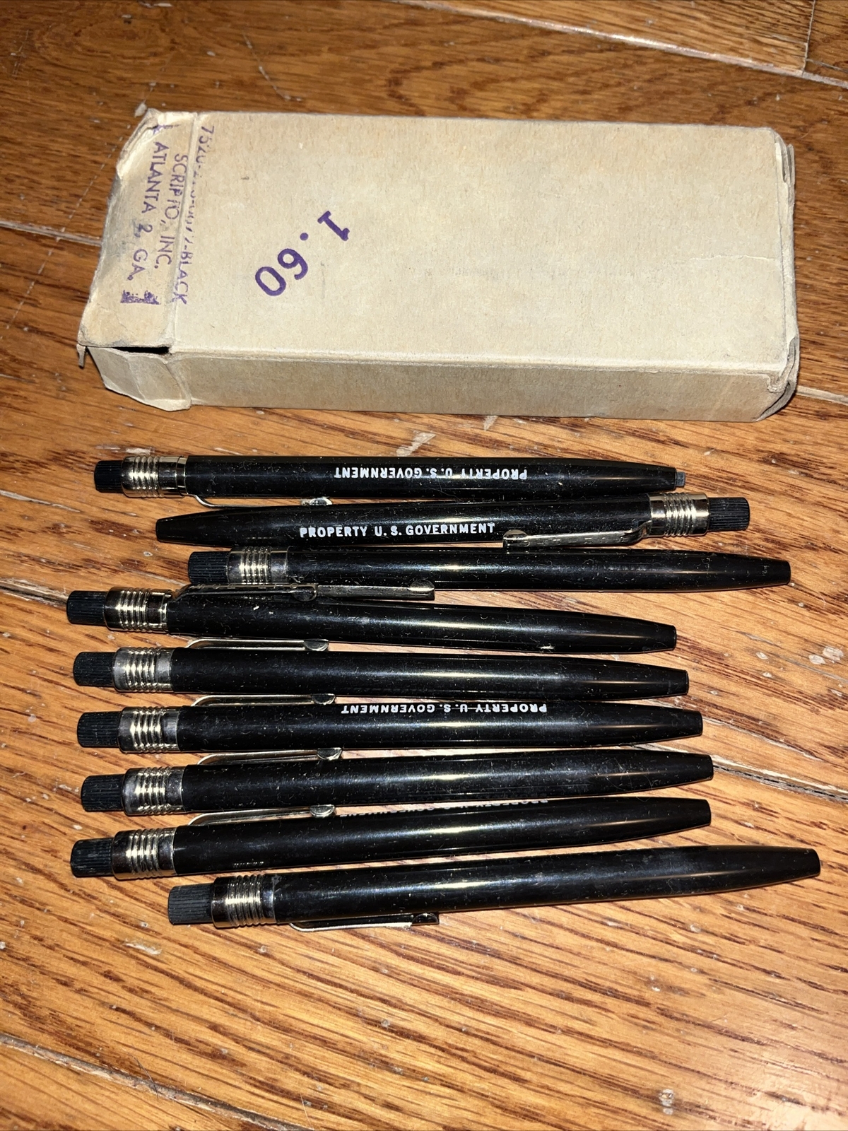 Lot Of 9 unused Scripto wax mechanical pencils property US government ...