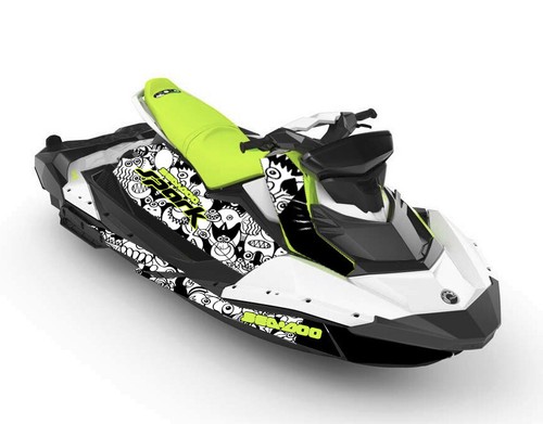 SEADOO SPARK TRIXX for 2up 3up graphics kit decals jet ski wrap kit D1 ...