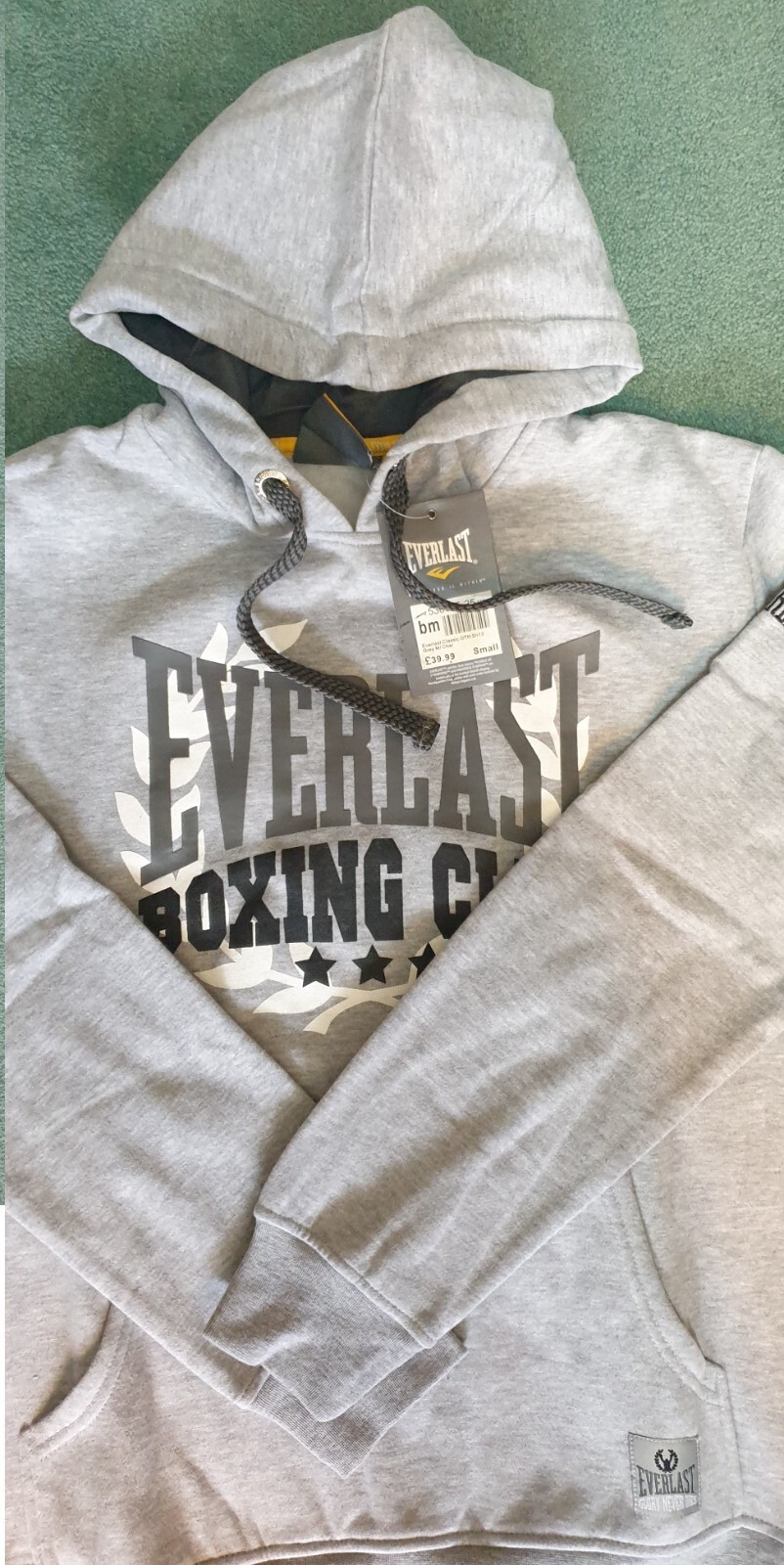 NEW EVERLAST HOODY GREY POCKETS HOODIE MENS BNWT RRP £39.99 BOXING CLUB ...