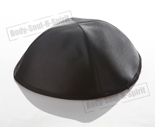 Black Satin Kippah Yarmulke Tribal Jewish Yamaka Kippa Israel Hat ...