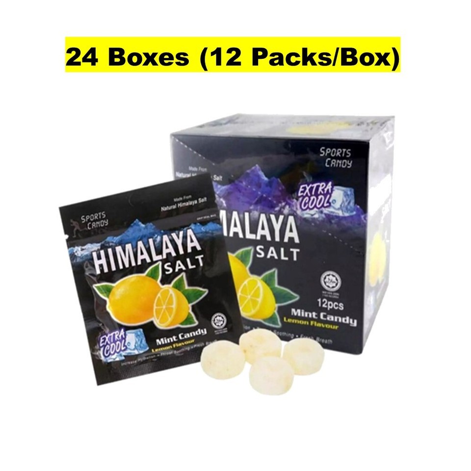 1-24 Box Himalaya Salt Sport Candy Sweets Mint Lemon Flavor (12 Pack ...