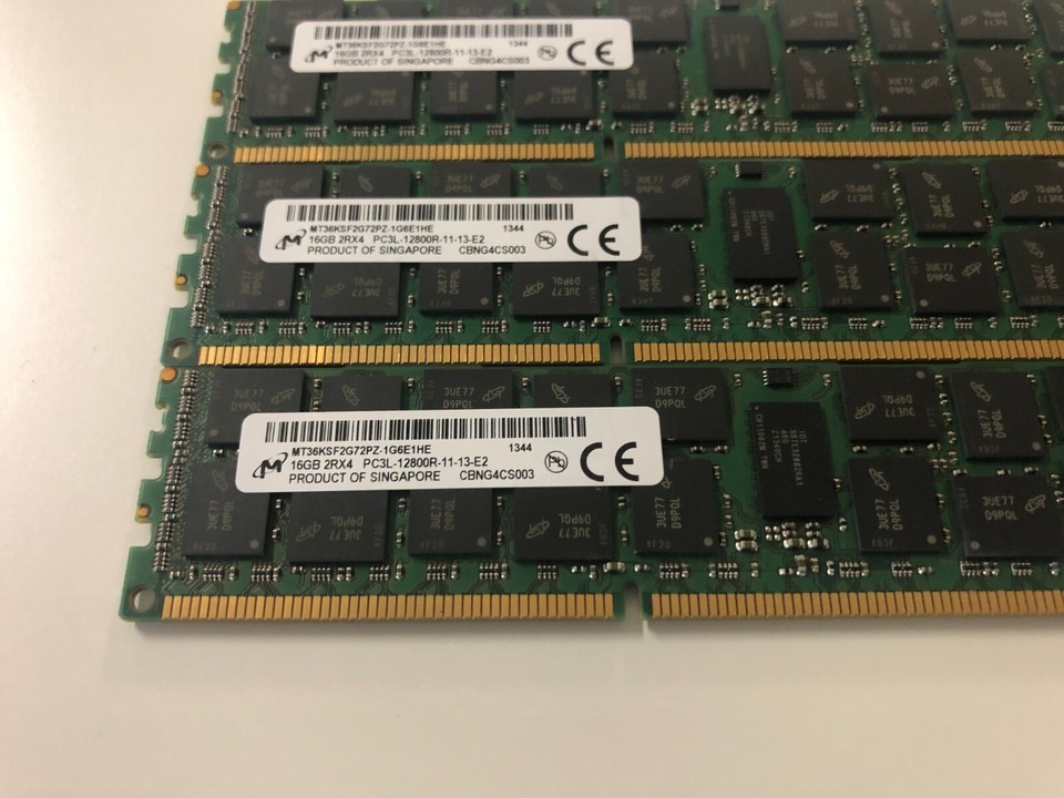 Lot of 6 Micron 16GB 2Rx4 PC3L-12800R-11-13-E2 MT36KSF2G72PZ-1G6E1HE | eBay