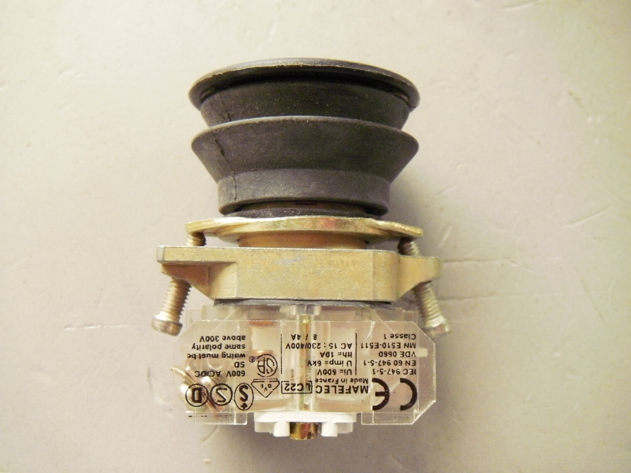 Mafelec YSK578D0 Momentary Mushroom Push Button Bump Switch Normally ...