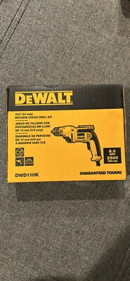 DEWALT DWD110K 3/8 inch Variable Speed Reversible Grip Drill Kit NEW | eBay