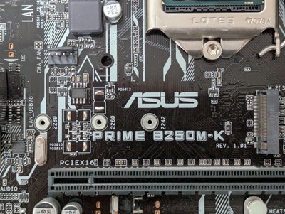 MOBO CPU RAM Fan bundle: Asus PRIME B250M-K, Intel i3 3.90GHZ, 8GB DDR4 ...