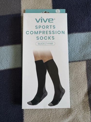 Vive Sports Compression Socks Black 1-Pair NEW | eBay
