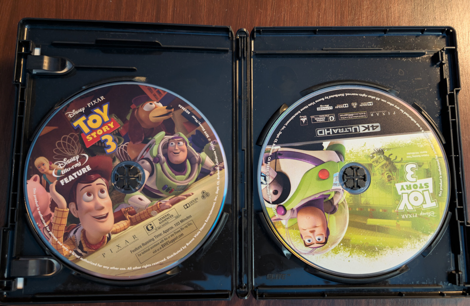 Toy Story 4 (w slipcover) & Toy Story 3- 4k, Blu-ray, Bonus Discs (NO ...