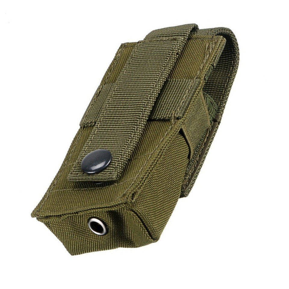 Green Tactical Molle Flashlight Holder Holster Flashlight Pouch Torch ...