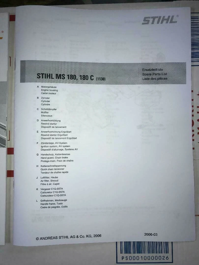 Stihl Ms 180 Parts Diagram