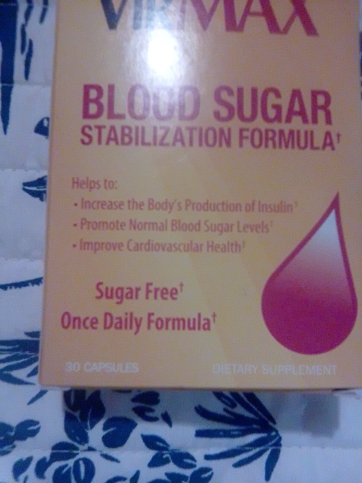 VirMax Blood Sugar Stabilization Formula Cardiovascular Supplement 30CT ...