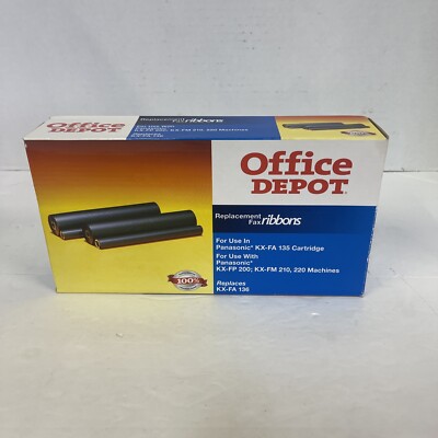 NEW! Office Depot ONE Kx-Fa 136 Black Replacement Fax Ribbon Sealed | eBay