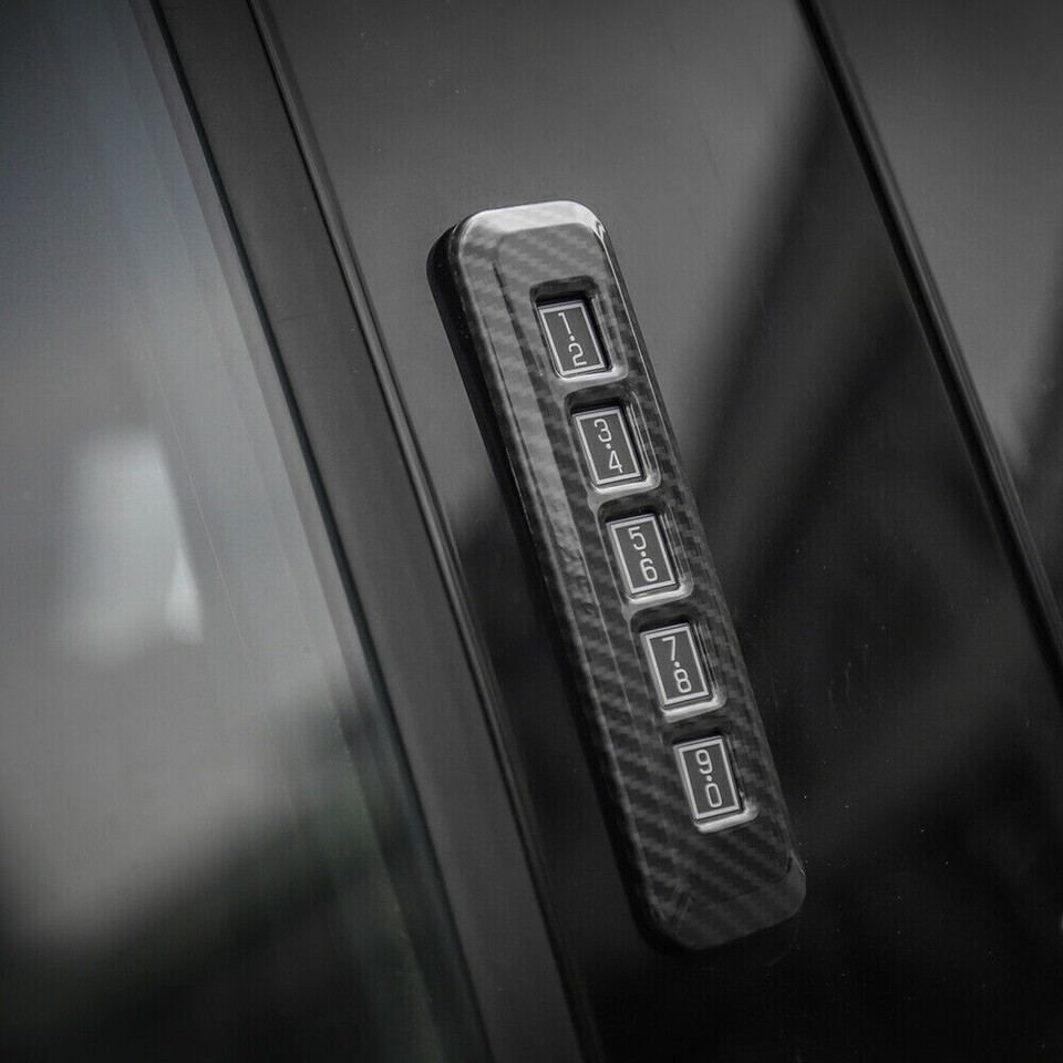 Door Lock Password Button Decor Cover for 2015-2019 Ford F150 Carbon ...