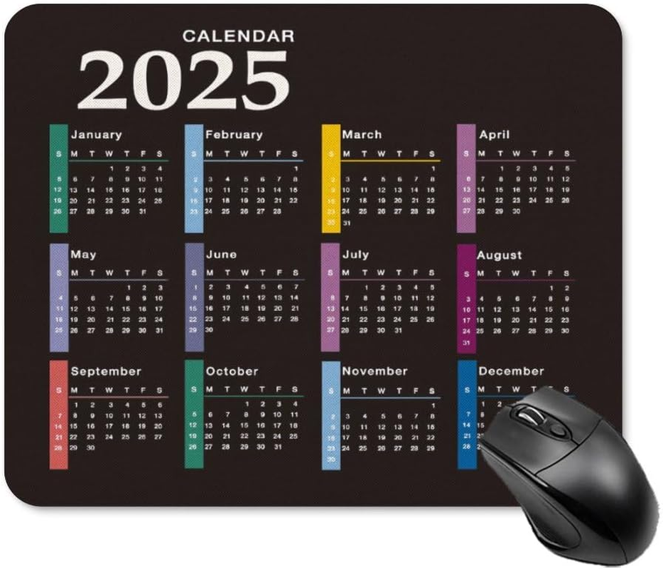 2025 Mouse Pad Calendar,Computer Mouse Pads Calendars Non-Slip Rubber ...