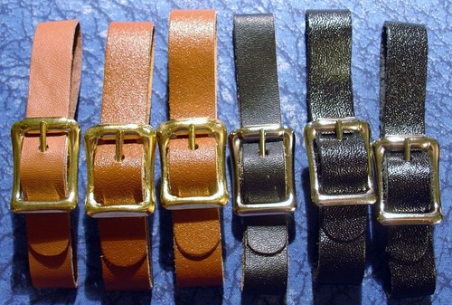 3 Brown & 3 Black New 1/2 in. Leather Pocket Watch Fob Straps | eBay