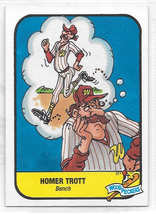1991 Confex Wacky At Bats #26 HOMER TROTT - Woodpeckers - NM/Mint | eBay