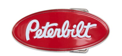 Peterbilt Red/White Oval Logo Belt Buckle New Top Quality Nickle Belt ...