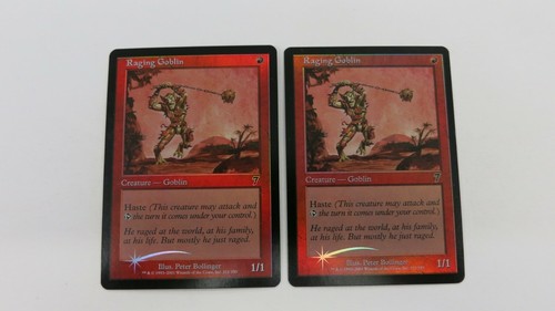 2x FOIL RAGING GOBLIN CORE SET 7TH EDITION MTG MAGIC GATHERING NM ...