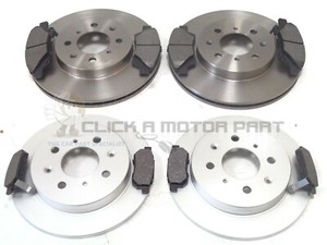 for HONDA JAZZ MK3 2008-2016 1.2 1.3 1.4 FRONT & REAR BRAKE DISCS AND ...