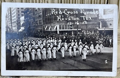 Red Cross Nurses Marching in Parade December 1918 Houston Texas ...