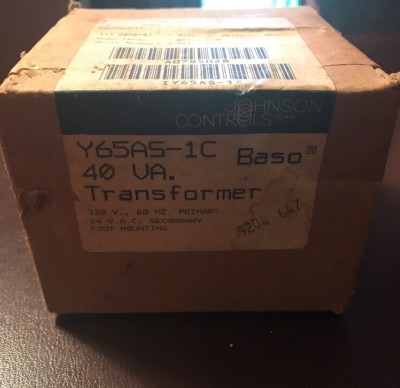 JOHNSON CONTROLS Y65AS-1C 40 VA BASO TRANSFORMER NEW IN BOX | eBay